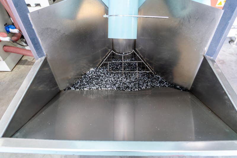 Plastic Granules in Industrial Hopper for Manufacturing, Recycling, Polymer Processing and Raw ...
