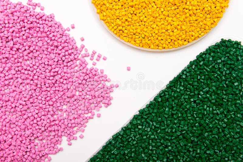 The Plastic Granules. Polymeric Dye Isolated on White Background Stock ...