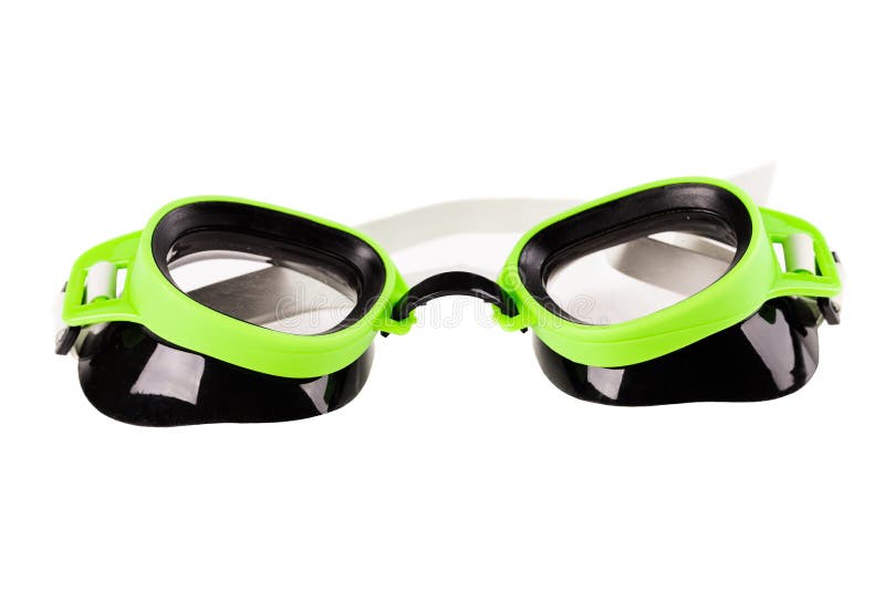 Plastic Green Goggles for Swimming. Stock Photo - Image of isolated ...