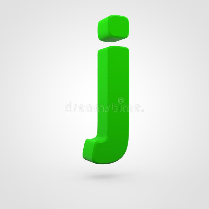 Plastic Green Letter D Lowercase Isolated on White Background. Stock ...