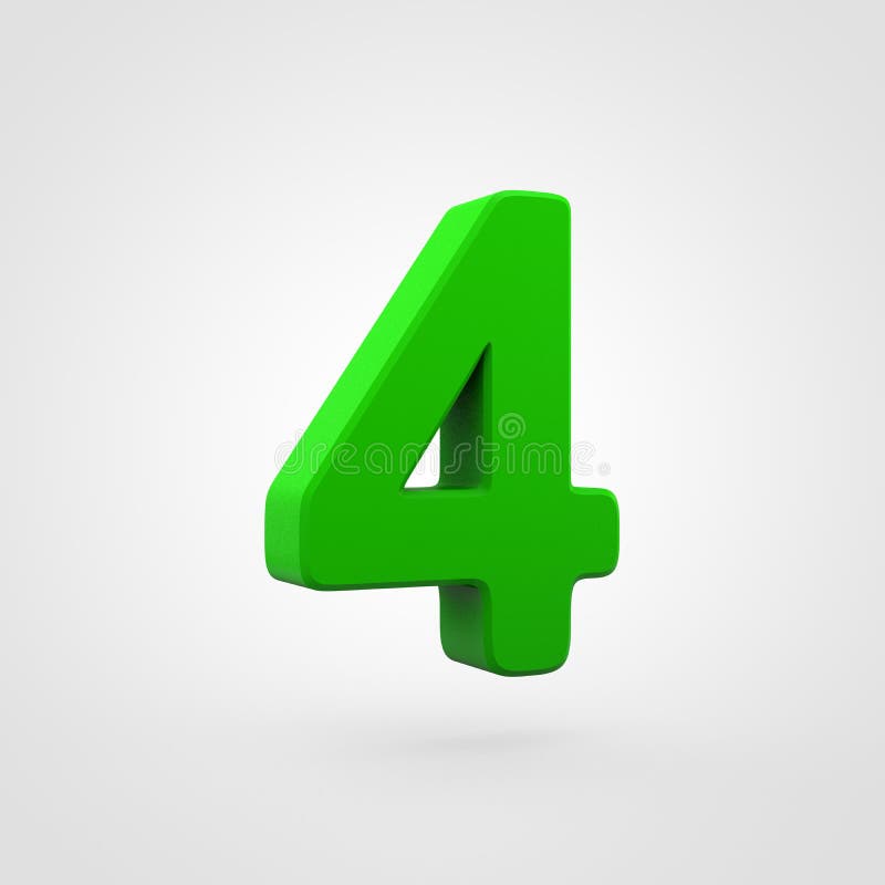 Green Number 4 Stock Illustrations – 1,300 Green Number 4 Stock ...