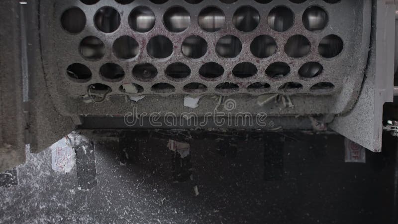 Plastic Grinding Process Close Up View of Mill. Stock Video - Video of ...