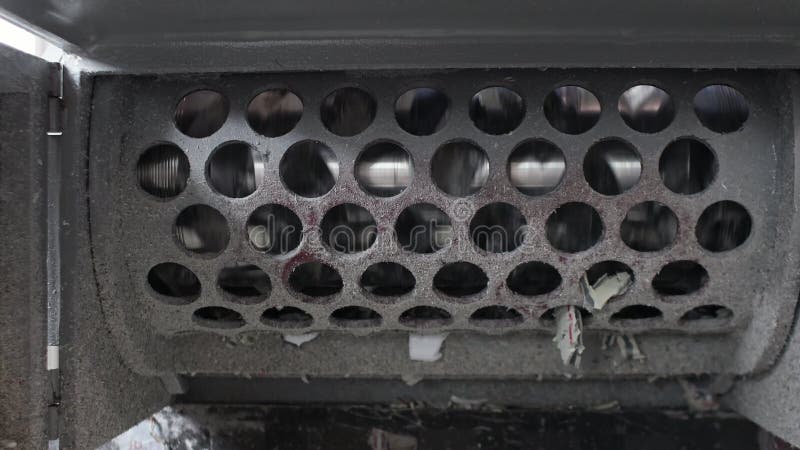 Plastic Grinding Process Close Up View of Mill. Stock Video - Video of ...