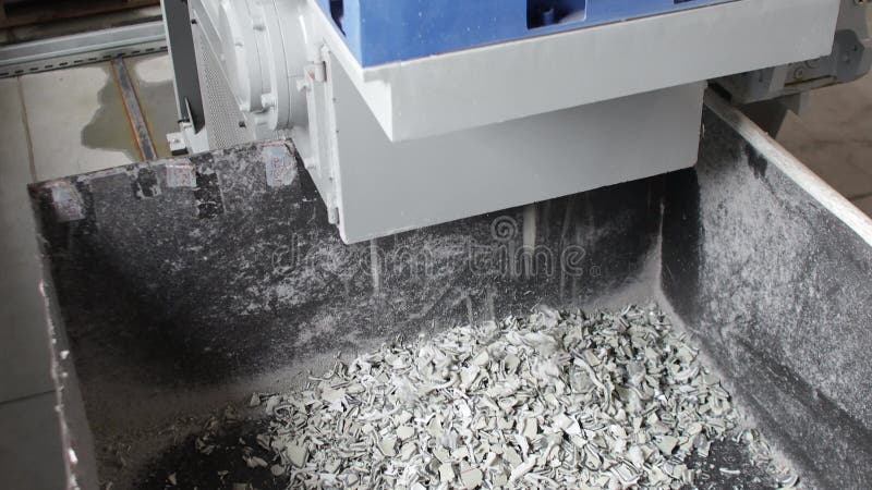 Plastic Grinding Process Close Up View of Mill. Stock Video - Video of ...