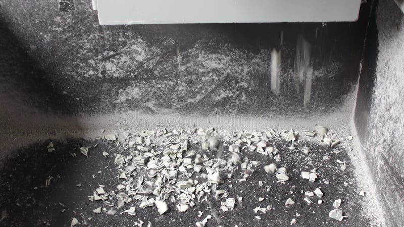 Plastic Grinding Process Close Up View of Mill. Stock Video - Video of ...