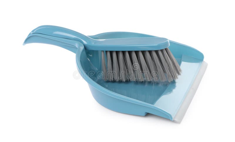Plastic Hand Broom and Dustpan Isolated on White Stock Image - Image of ...