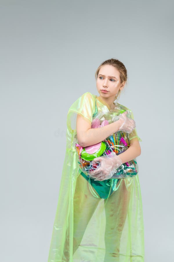 Model Feeling Motivated while Posing with Plastic in Hands Stock Photo ...