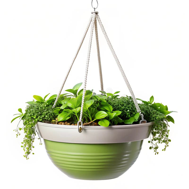 Plastic Hanging Garden Planter Stock Illustration - Illustration of ...