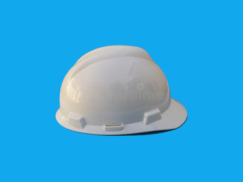 Plastic Hard White Safety Construction Helmet on White Background Stock ...
