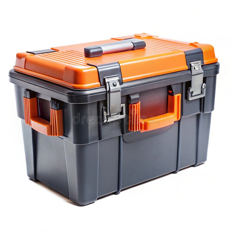 Plastic Heavy-duty Tool Chest with Locking Mechanism Stock Illustration ...
