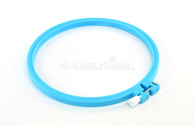 Plastic Hoop for Stretch Fabric on White Background Stock Photo - Image ...