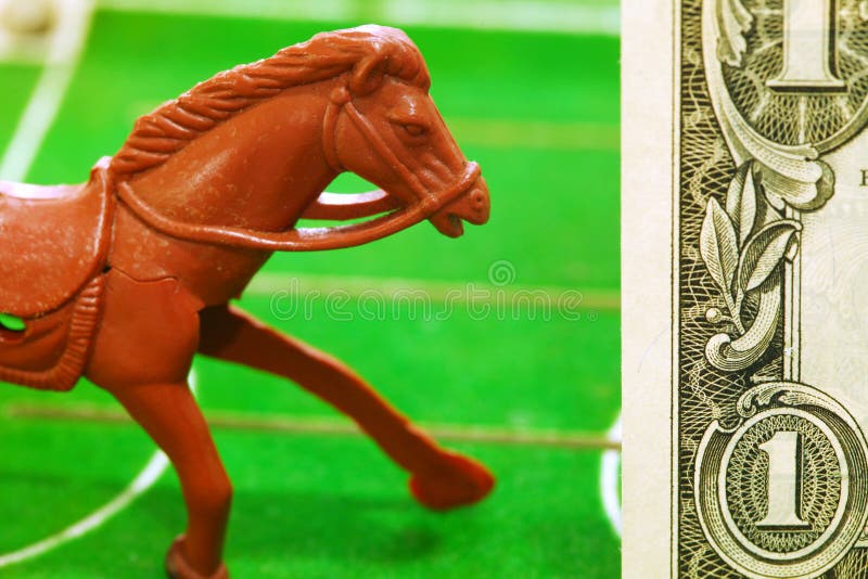 Plastic Horse Model Toy in Action of Run. Stock Image - Image of green ...