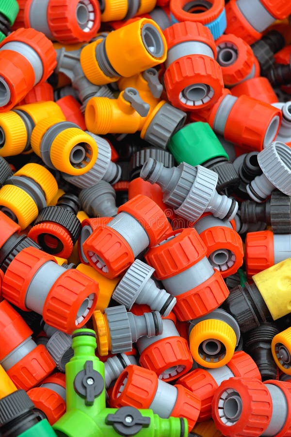 Plastic hose fittings stock photo. Image of colorful - 47574392