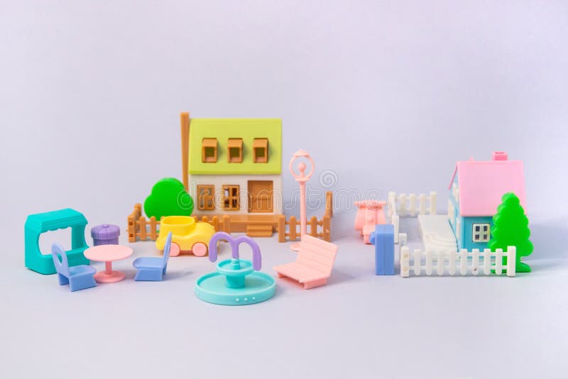 Plastic Houses Model of the City and Environment Stock Photo - Image of ...