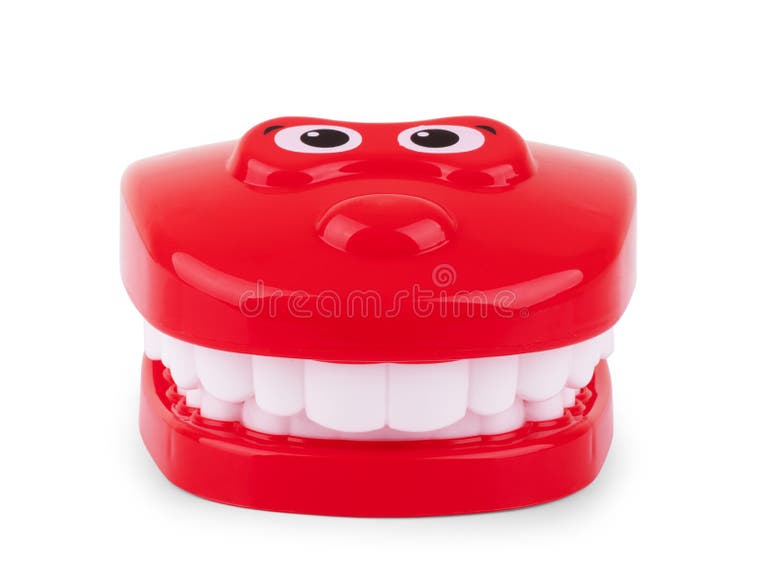 Plastic Human Teeth Models Isolated on White Stock Image - Image of ...