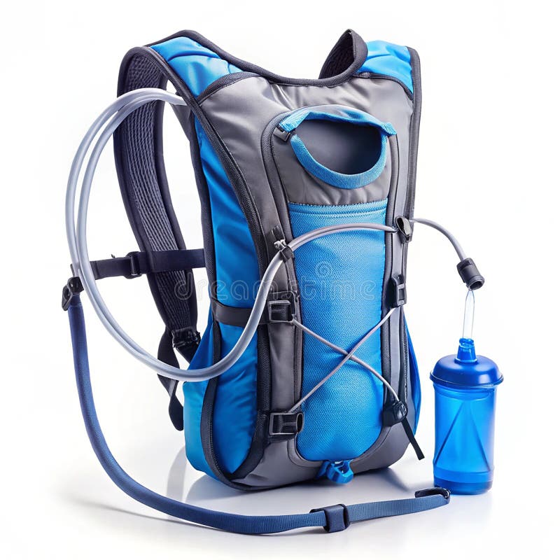 Plastic Hydration Pack with Insulated Water Bladder Stock Illustration ...