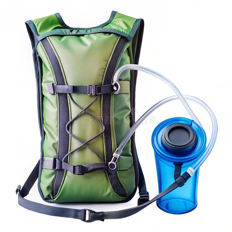 Plastic Hydration Pack with Insulated Water Bladder Stock Illustration ...