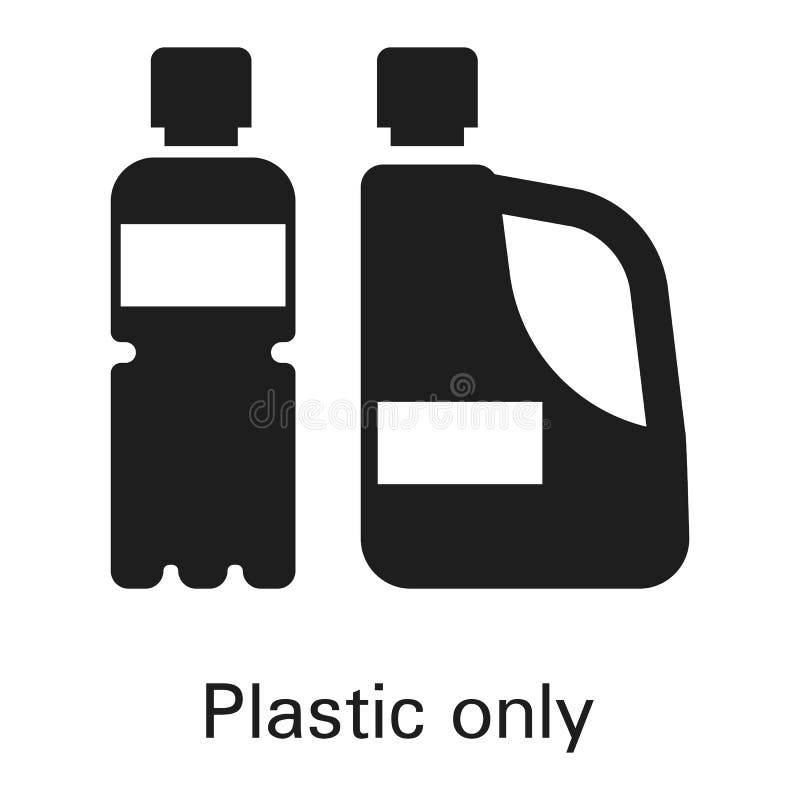Plastic only Icon, Simple Style Stock Vector - Illustration of garbage ...