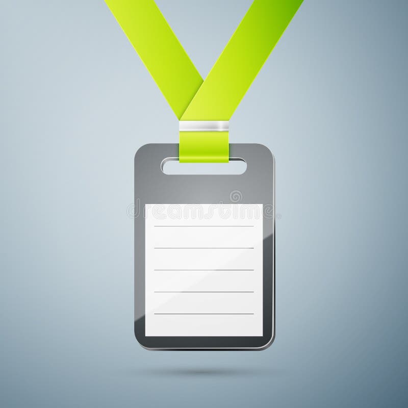 Plastic id badge stock vector. Illustration of event - 85132672