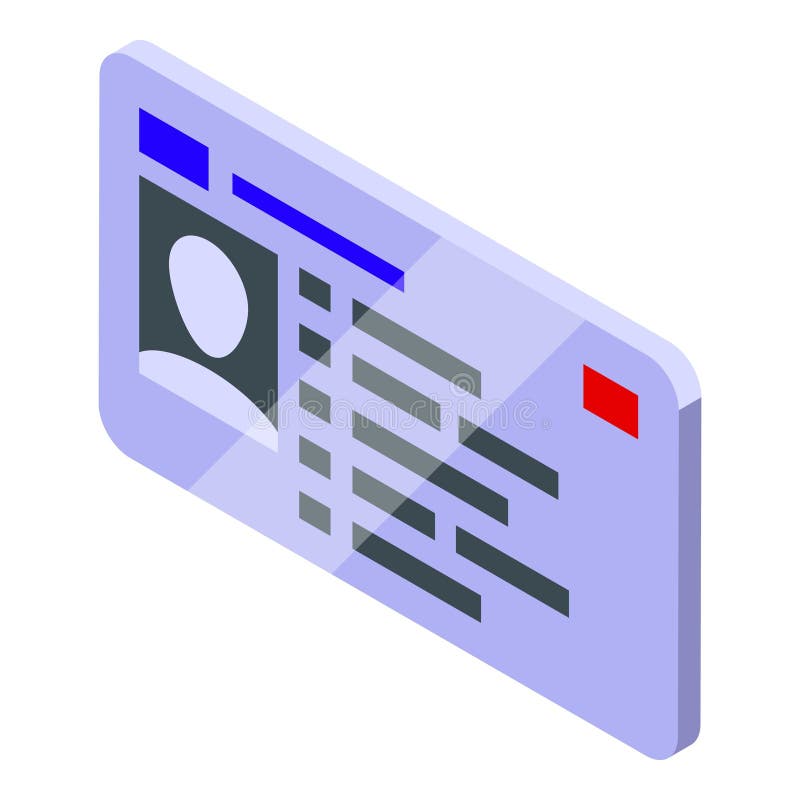 Plastic Id Card is Showing Personal Information Stock Illustration ...