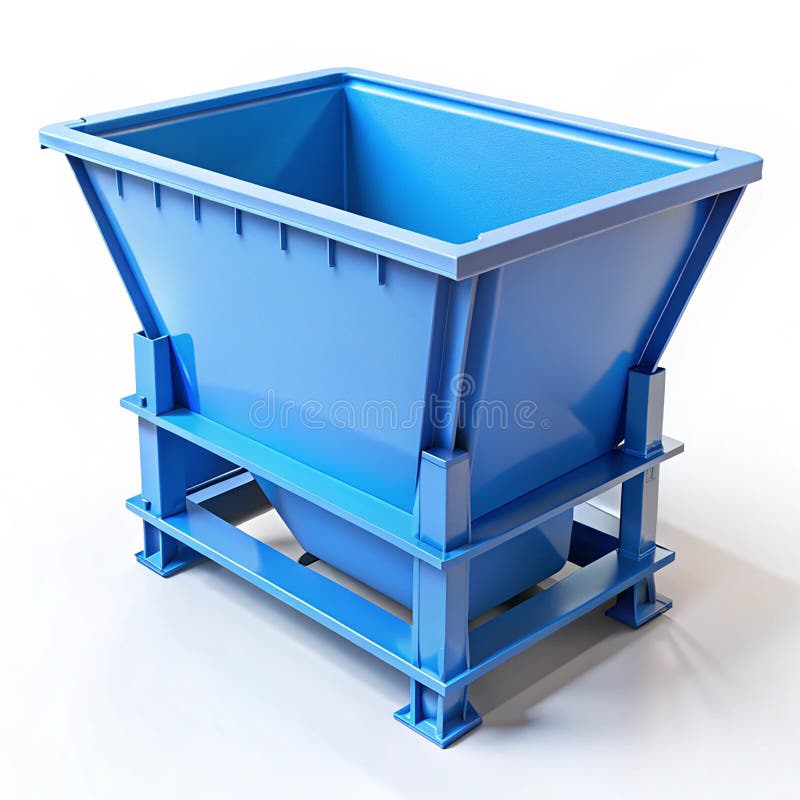 Plastic Industrial Hopper for Bulk Material Handling Stock Illustration ...