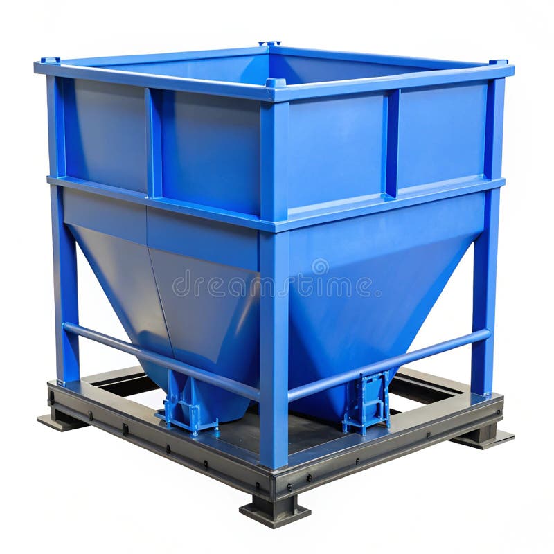 Plastic Industrial Hopper for Bulk Material Handling Stock Illustration ...