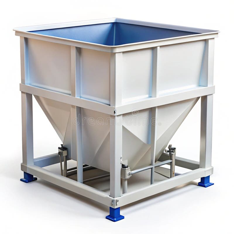 Plastic Industrial Hopper for Bulk Material Handling Stock Illustration ...