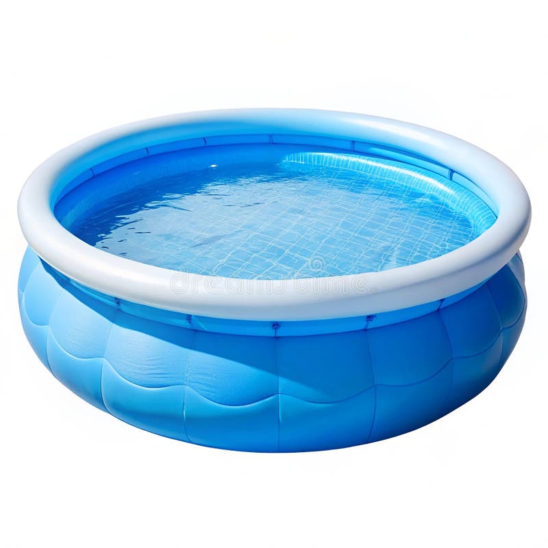 Plastic Inflatable Pool with Easy Setup Stock Illustration ...