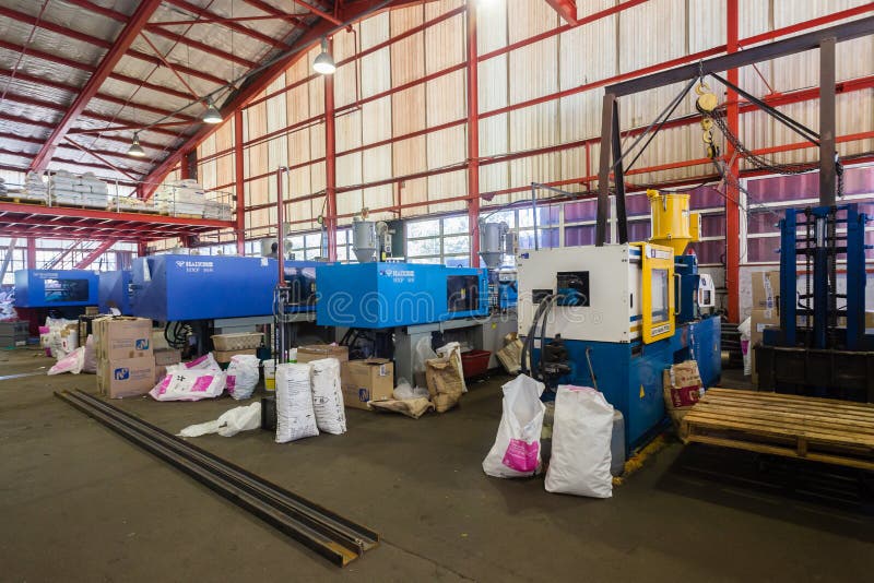 Plastic Molding Injection Machine Stock Photo - Image of hydraulic ...