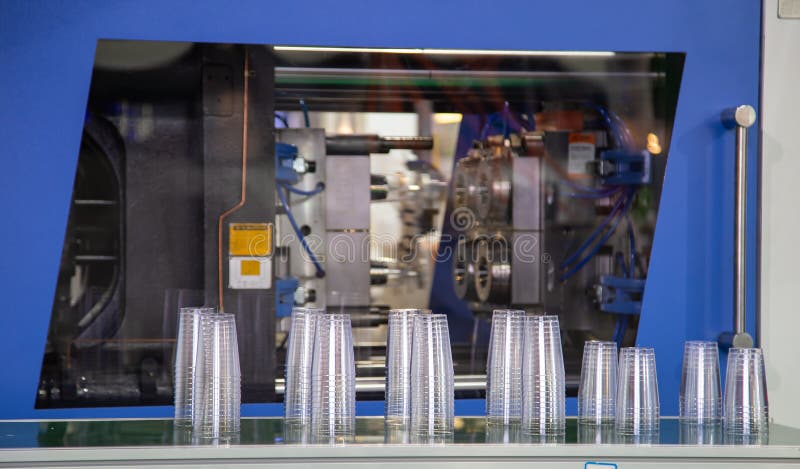 Plastic Injection Molding Press Machine Stock Image - Image of ...