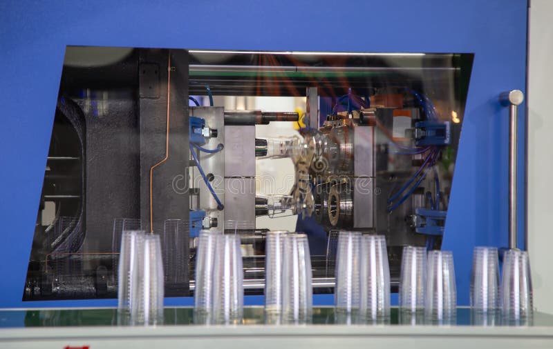 Plastic Injection Molding Press Machine Stock Photo - Image of hdpe ...