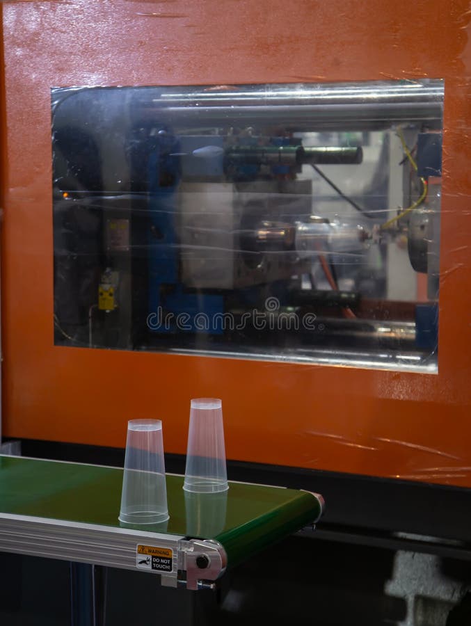 Plastic Injection Molding Press Machine Stock Image - Image of ...