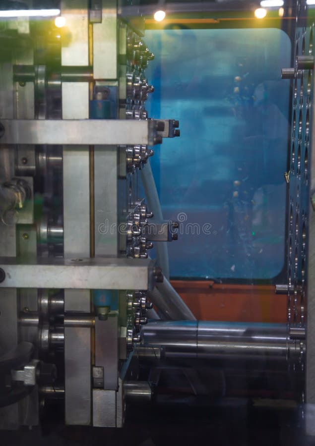 Plastic Injection Molding Press Machine Stock Photo - Image of ...