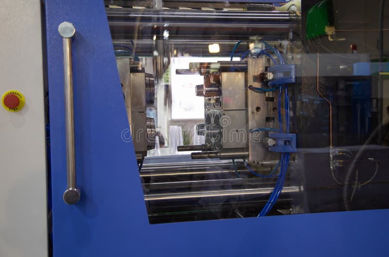 Plastic Injection Molding Press Machine Stock Photo - Image of hdpe ...