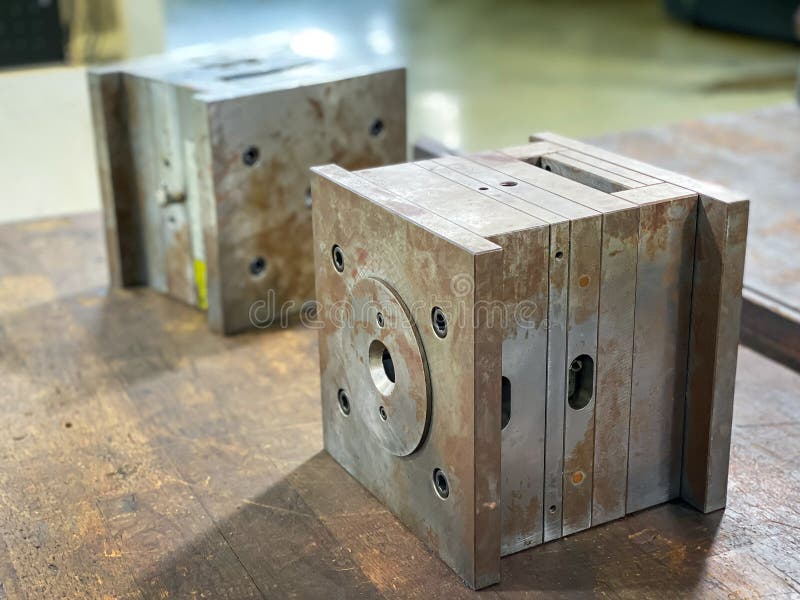 Plastic Injection Molding on the Table Stock Image - Image of assembly ...