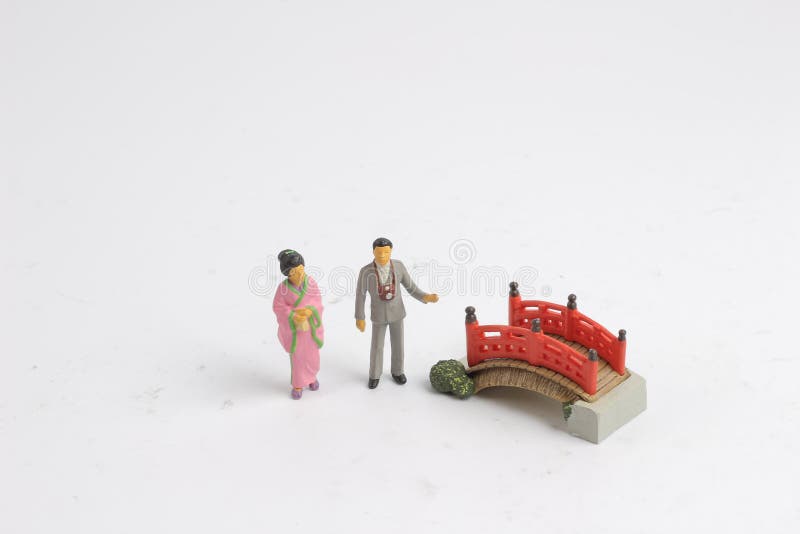 Plastic Japan Figure on a White Back Ground. Stock Photo - Image of ...