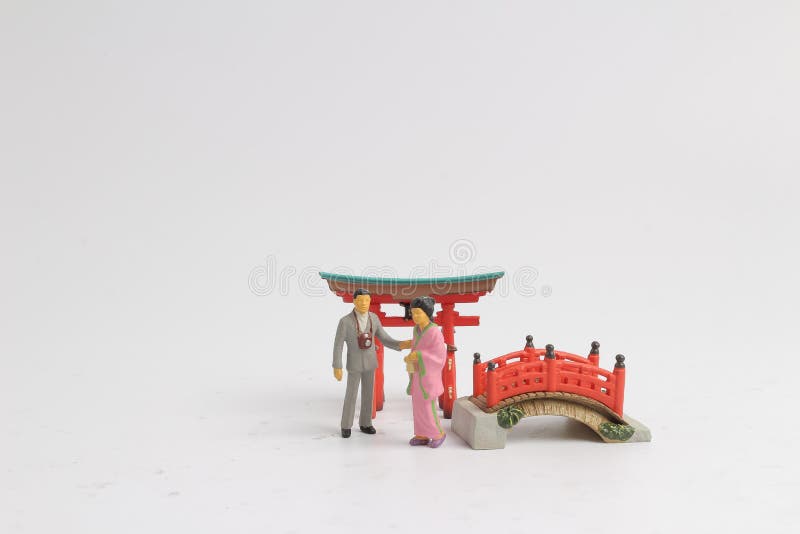 Plastic Japan Figure on a White Back Ground. Stock Photo - Image of ...