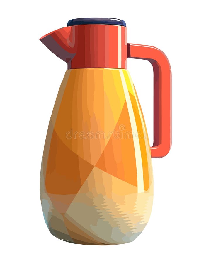 Plastic Kettle Kitchen Refreshing Drink Stock Vector - Illustration of ...