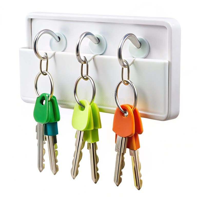 Plastic Key Holder with Multiple Hooks Stock Illustration ...