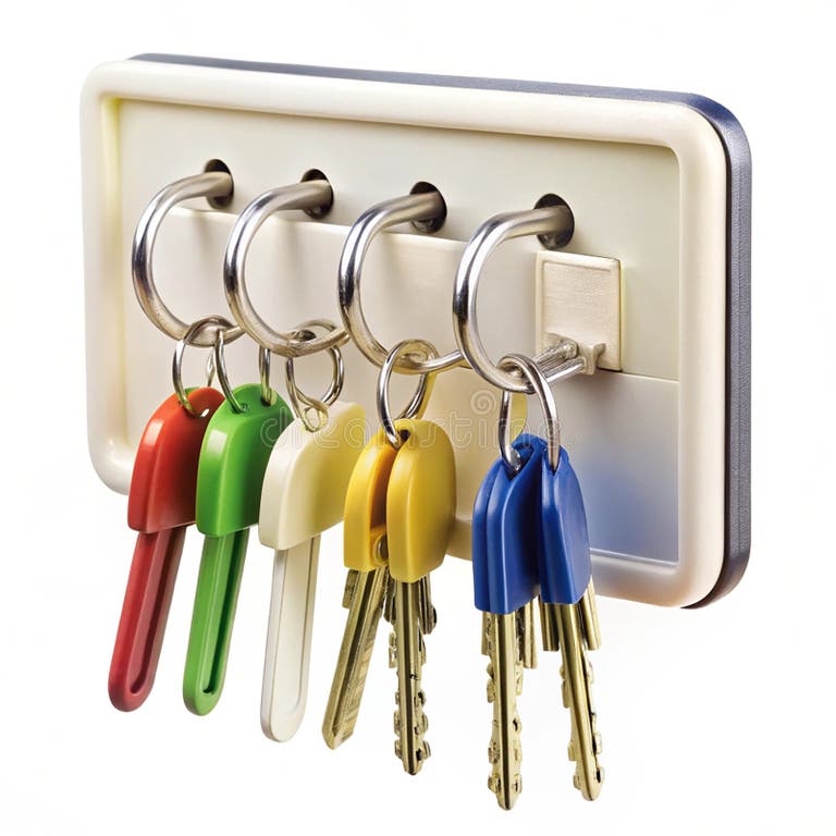 Plastic Key Holder with Multiple Hooks Stock Illustration ...