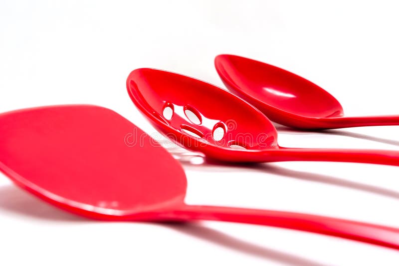 Plastic kitchen utensils stock image. Image of cook, kitchenware - 50990107