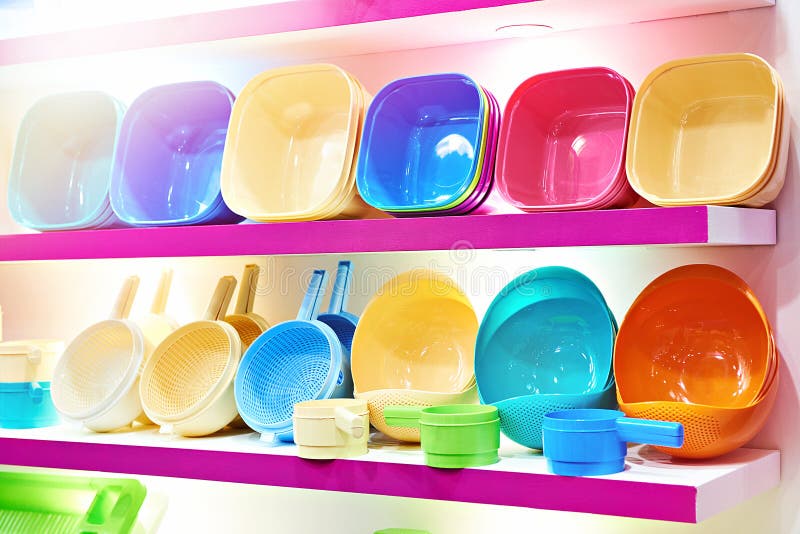 Plastic Kitchenware in Store Stock Image - Image of product, kitchen ...