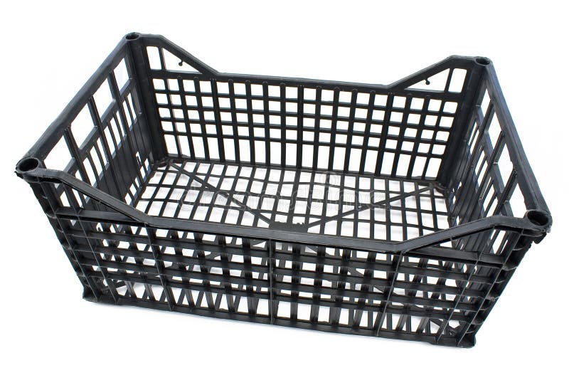 Plastic krat stock afbeelding. Image of voedsel, geval - 25351021