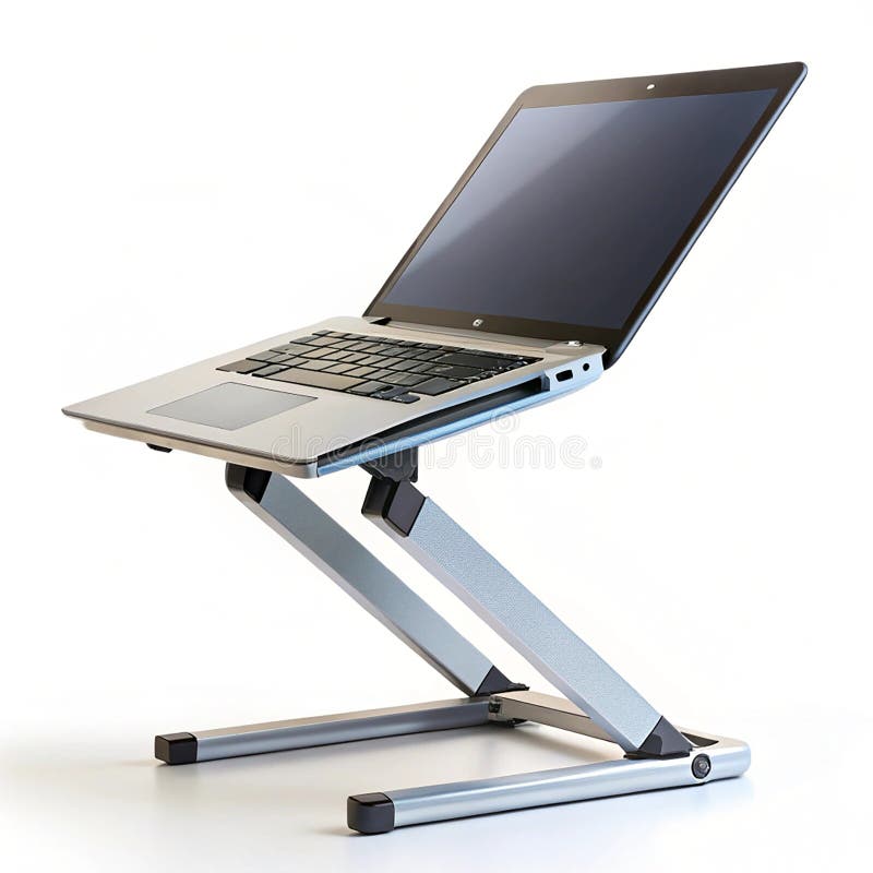 Plastic Laptop Stand with Adjustable Height Stock Illustration ...