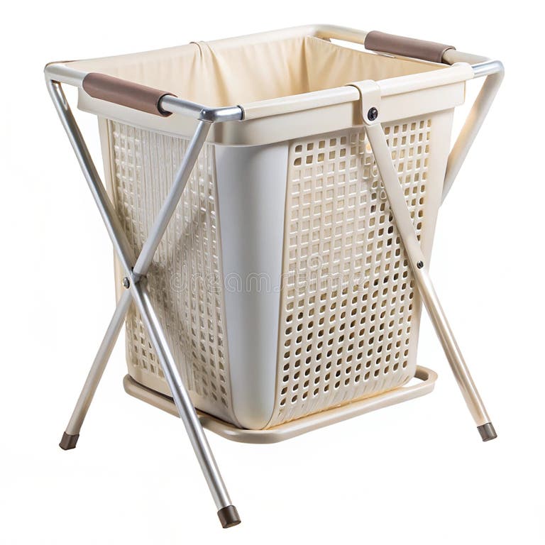 Plastic Laundry Hamper with Collapsible Frame Stock Illustration ...
