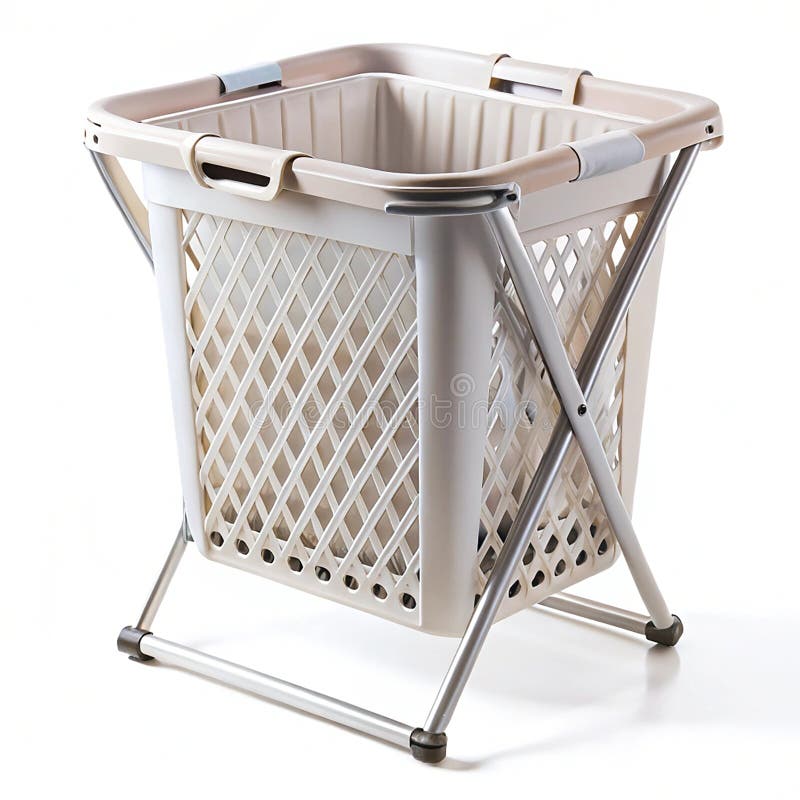 Plastic Laundry Hamper with Collapsible Frame Stock Illustration ...