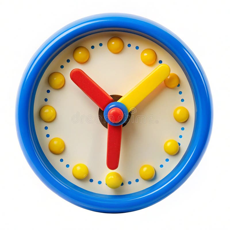 Plastic Learning Clock with Movable Hands Stock Illustration ...
