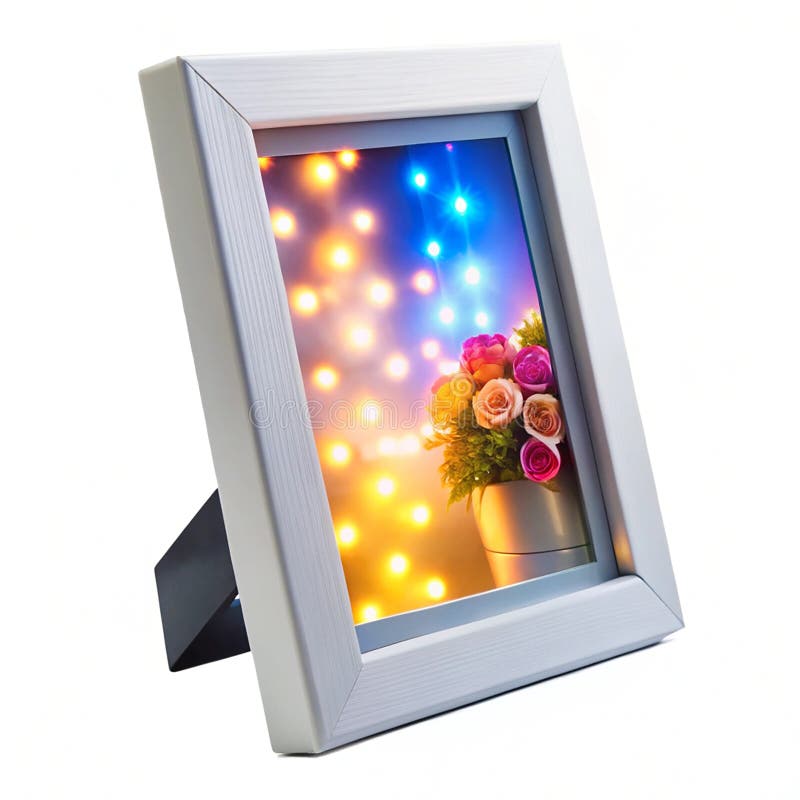 Plastic LED Illuminated Photo Frame for Displaying Digital Images Stock ...