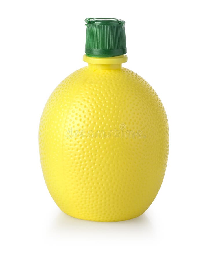 Plastic lemon bottle stock image. Image of fruit, yellow - 106841815