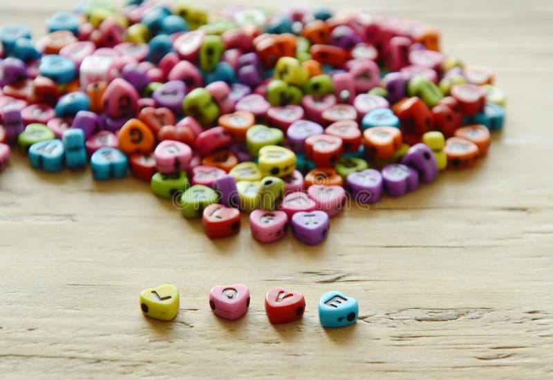 Plastic Letter Arrange Love Word on Board Stock Photo - Image of ...